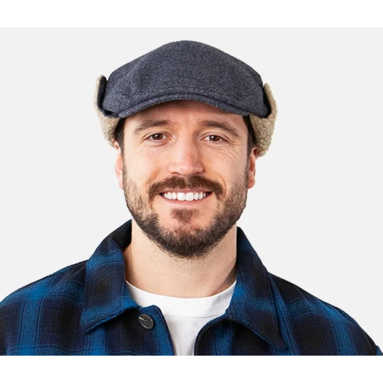 Flat Cap Monzonite with Earflaps Blue - Barts Reference : 7380 ...