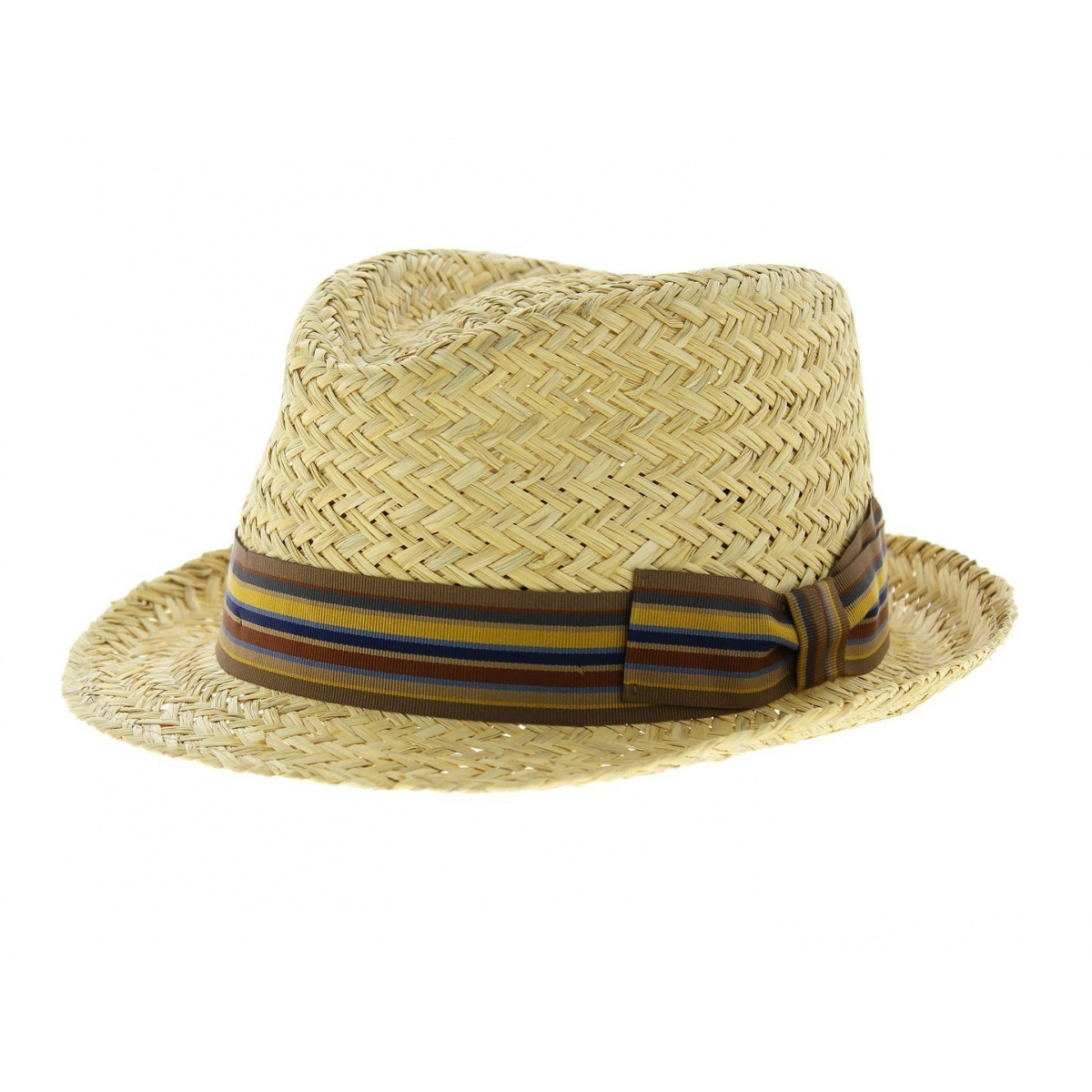 Rustic Straw Trilby Hat - straw hat Reference: 5421 | Traclet Hat Shop