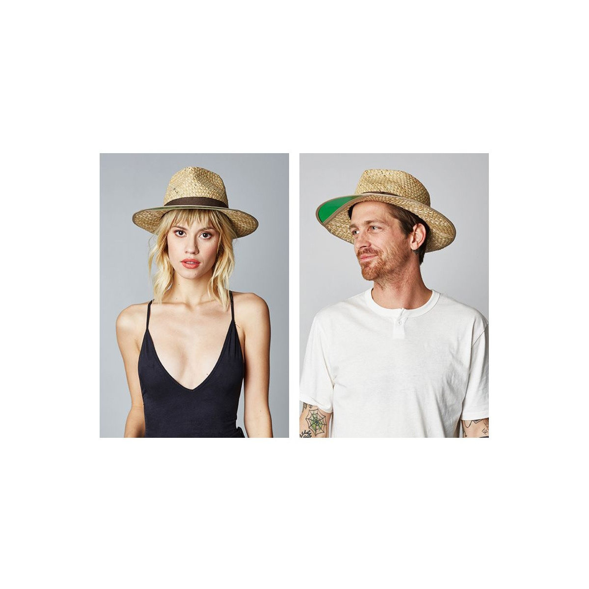 Hut Fedora Hunter Stroh Natur - Brixton Reference : 5131 | Chapellerie Traclet