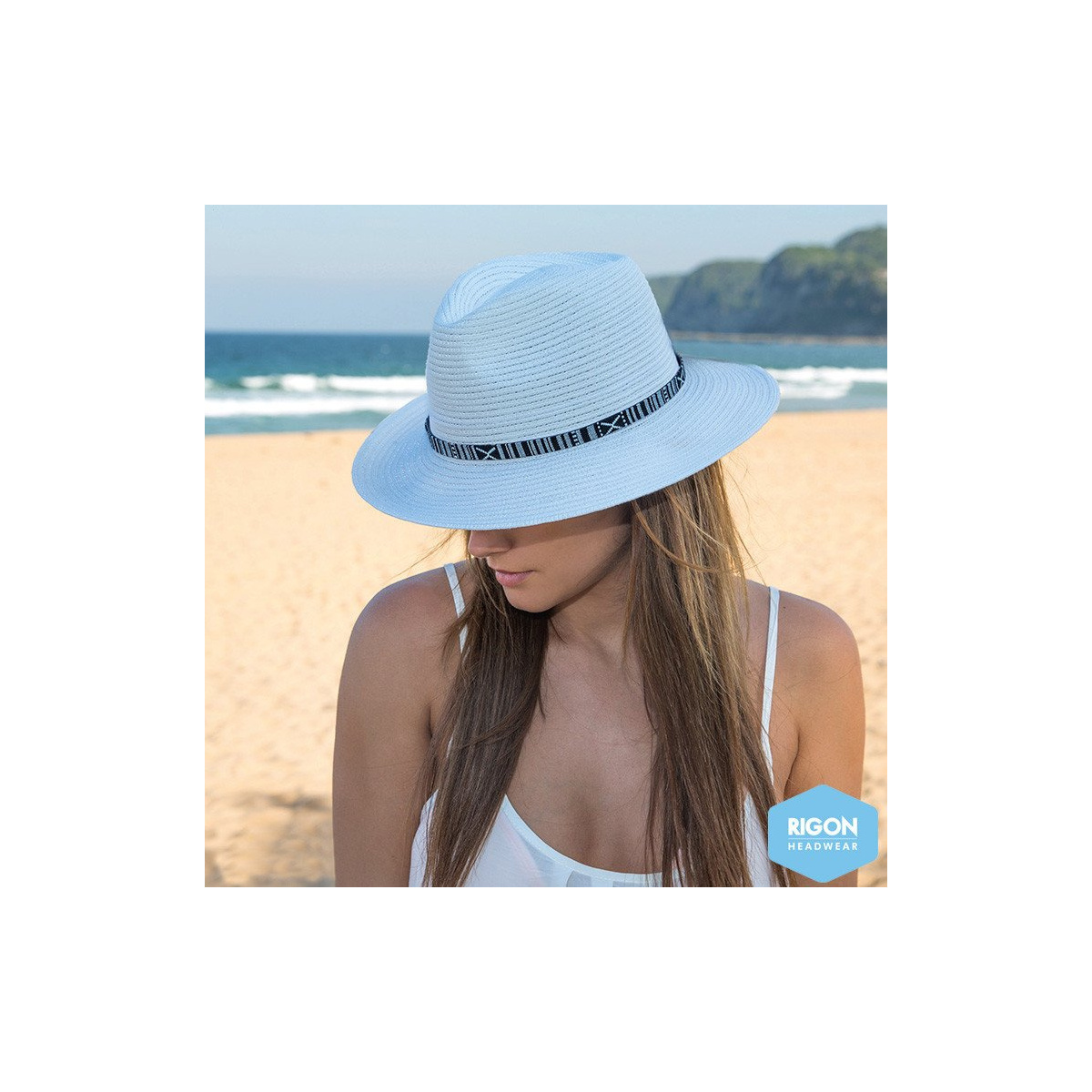 Chapeau Traveller Suzi Braided Blanc - Rigon Headwear Reference : 7365 ...