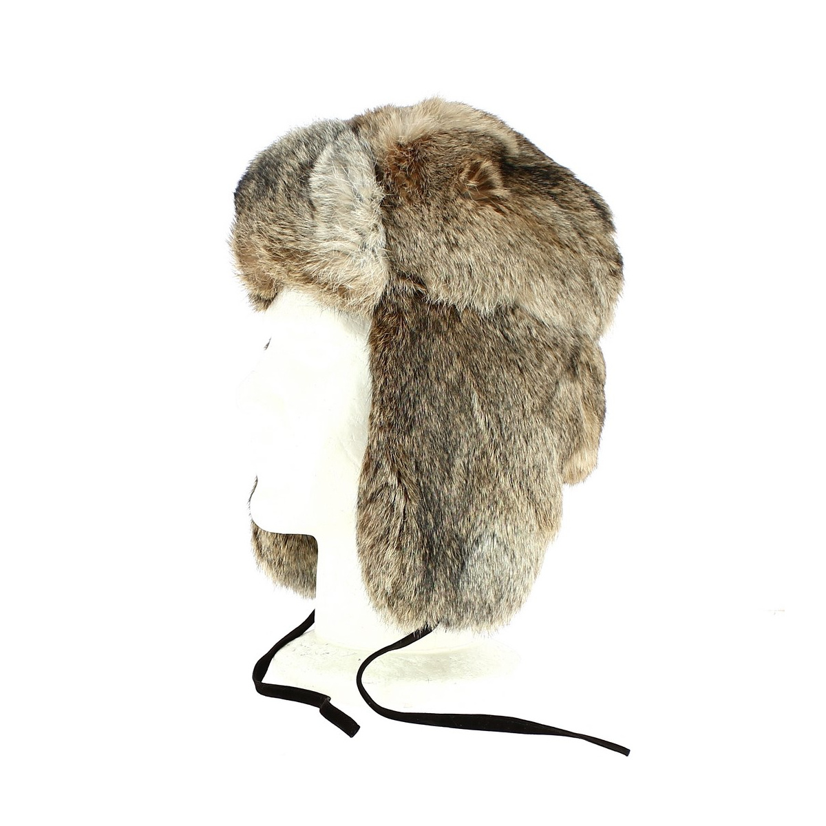 Light brown rabbit fur chapka - Traclet